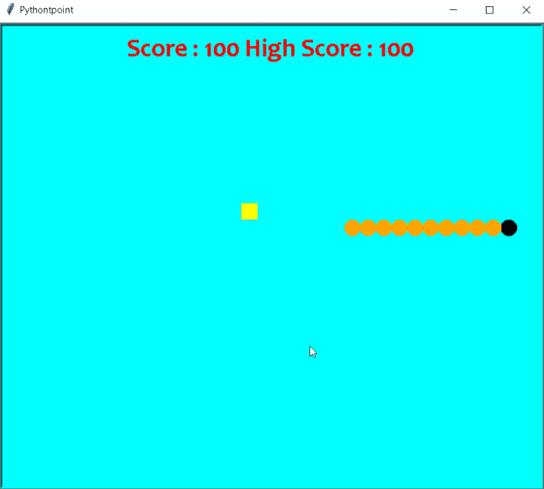 Python Turtle Snake Game - Pythontpoint
