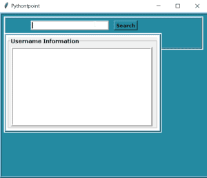 Python Tkinter Instagram User Detail - Python-T-point