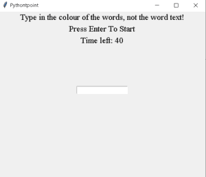 Python Tkinter Color Game - Pythontpoint